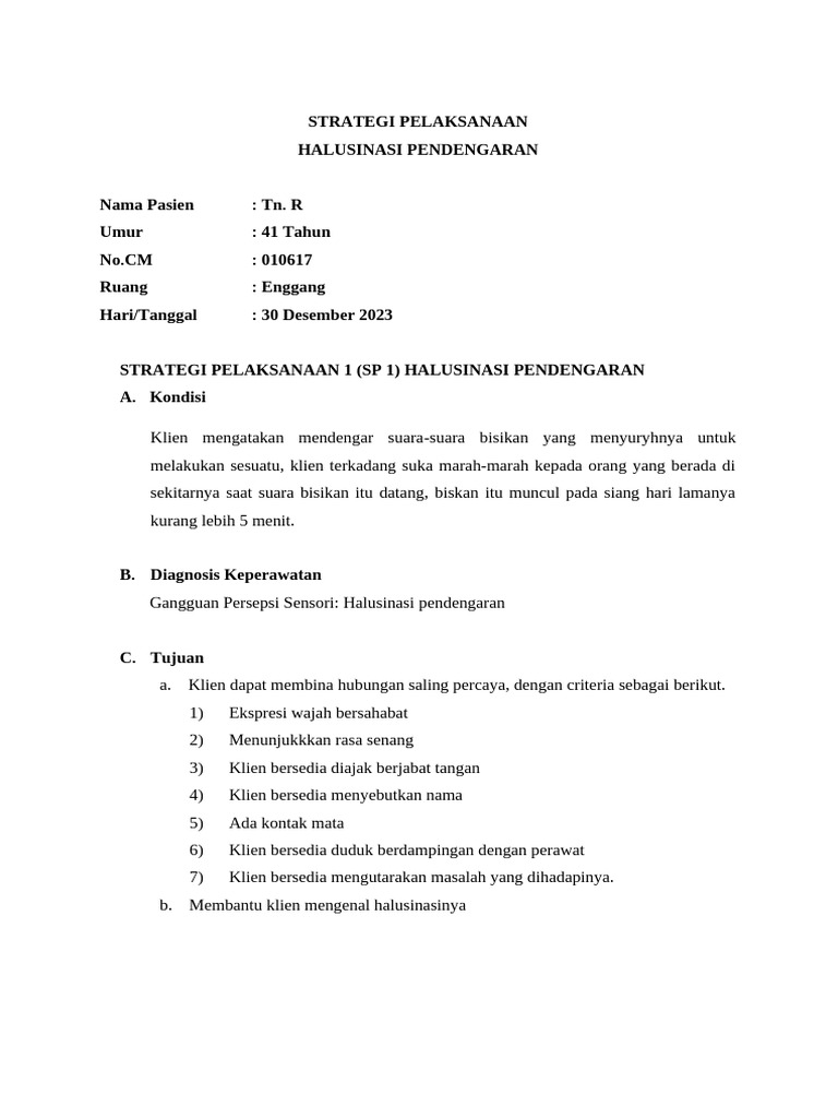 SP Halusinasi | PDF
