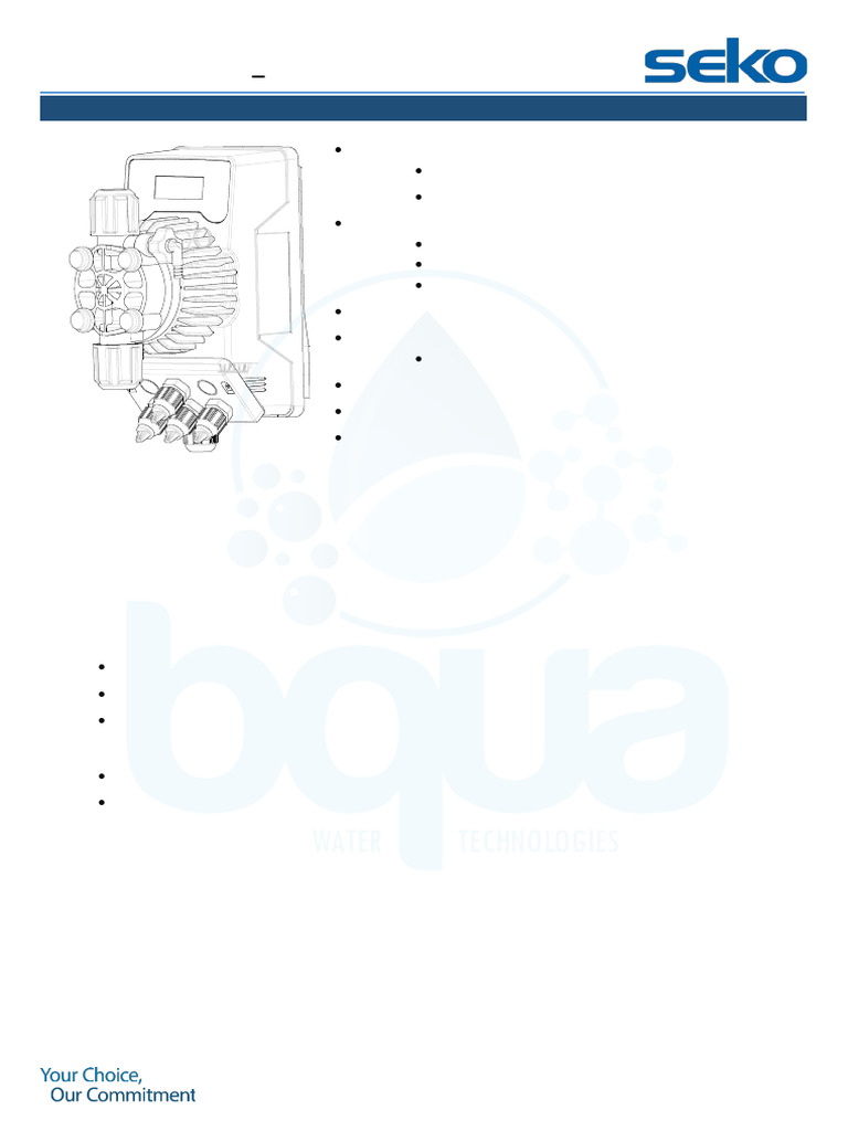 SEKO Kompact Technical Data Sheet English | PDF | Pump | Manufactured Goods