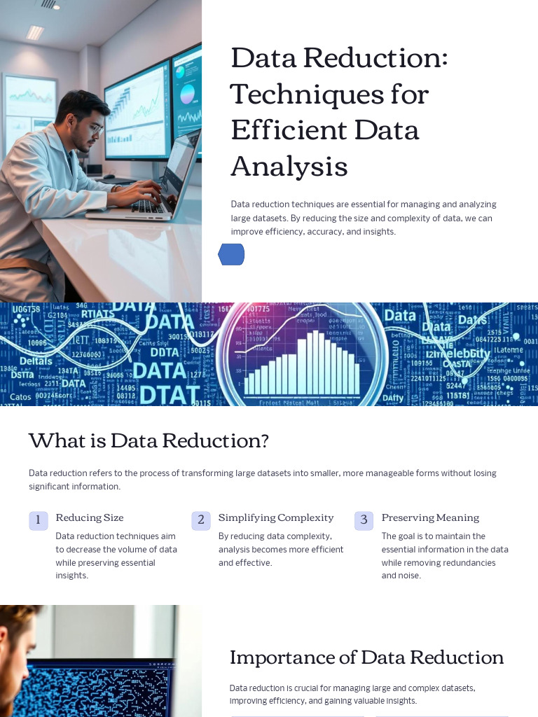 4-Data-Reduction-Techniques-for-Efficient-Data-Analysis | PDF | Principal Component Analysis ...
