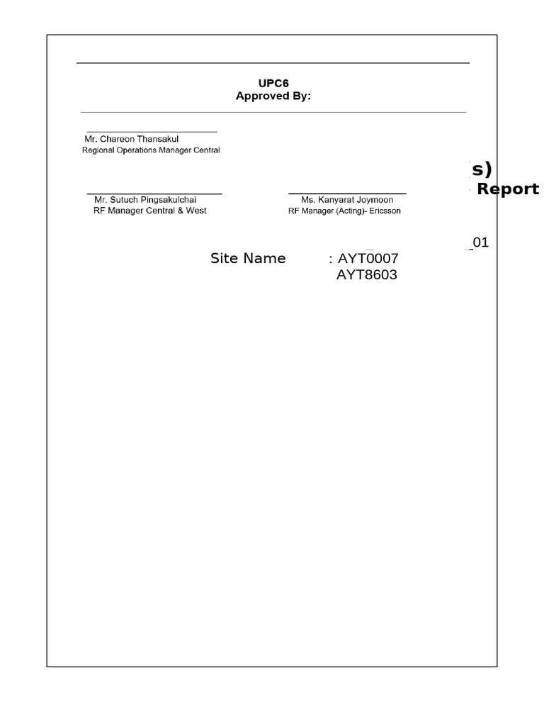 OMC KPI - LTE2600 - FAC Report - AYT - 2600Ph32020 - 01 - v1 | PDF ...