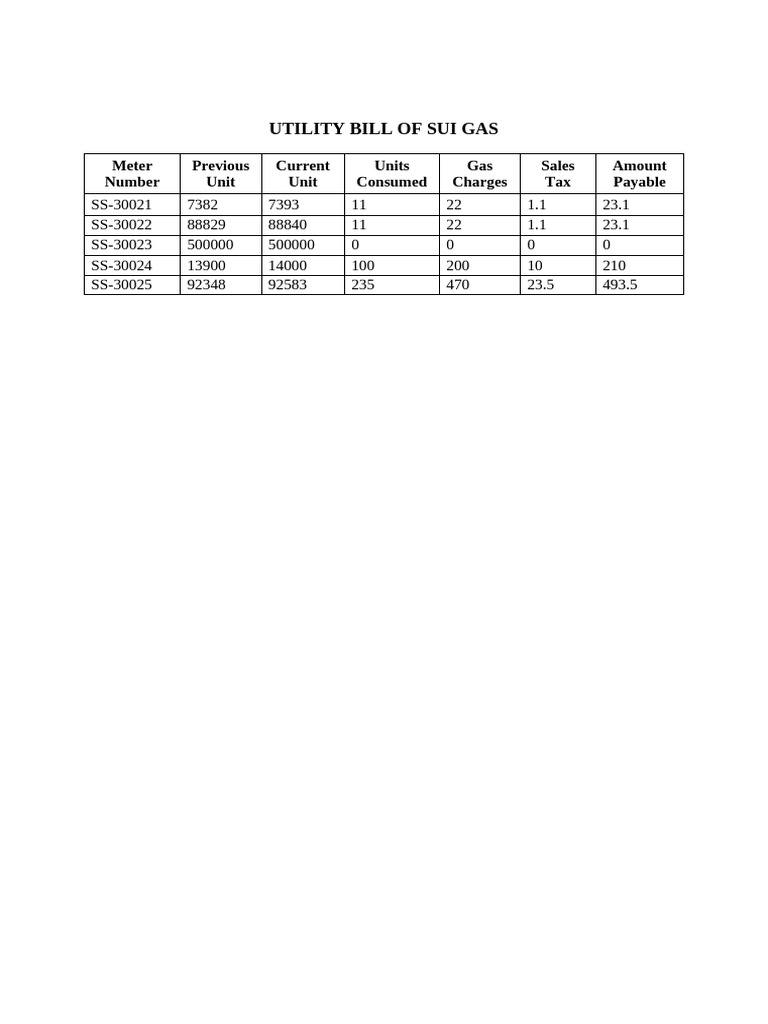 LAB 2 (Utility Bill) | PDF
