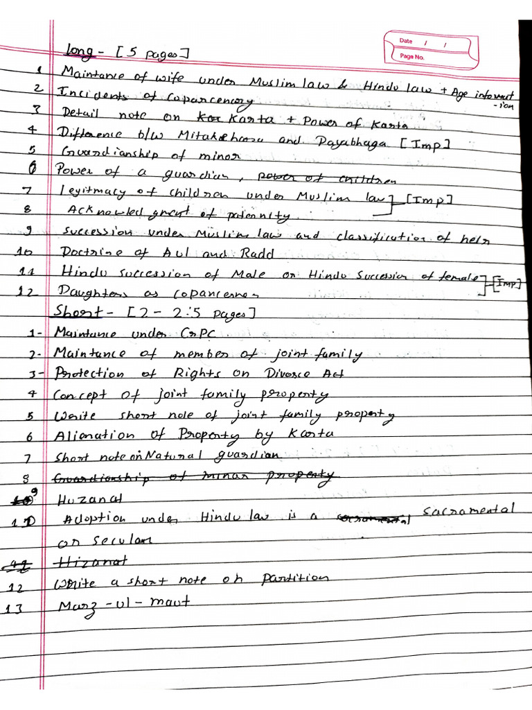 SHRADDHA MAAM family and jurisprudence important | PDF SHRADDHA MAAM family and jurisprudence important | PDF
