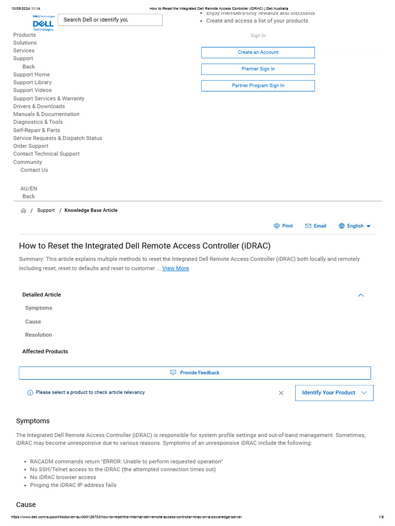 How To Reset The Integrated Dell Remote Access Controller (iDRAC ...
