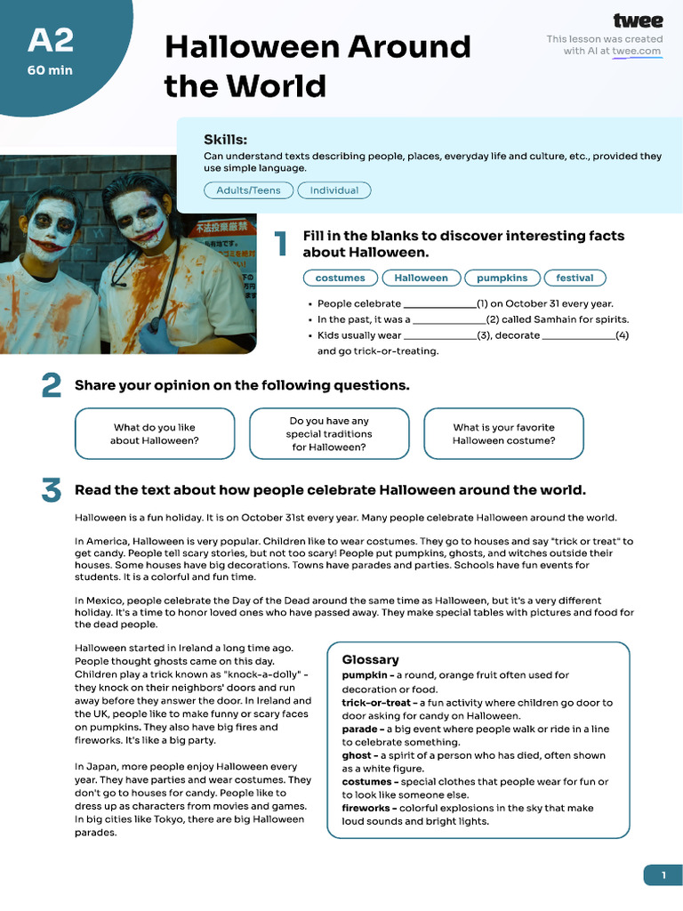 Halloween Around The World A2 | PDF