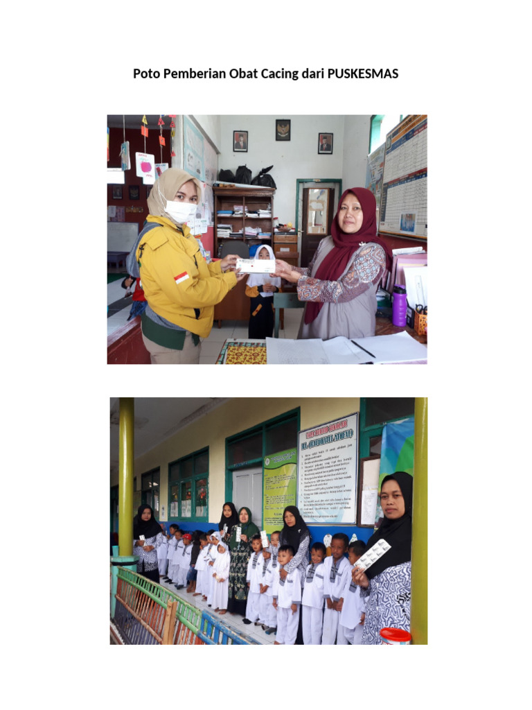 Poto Pemberian Obat Cacing Dari PUSKESMAS | PDF