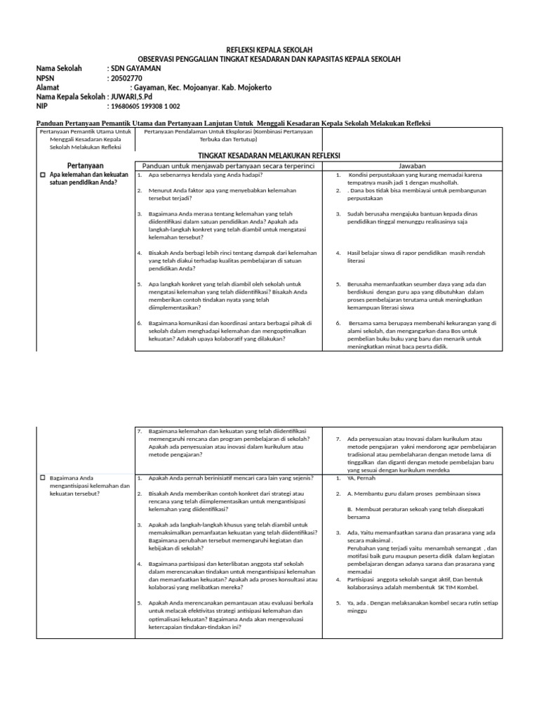 Panduan Wawancara KS | PDF