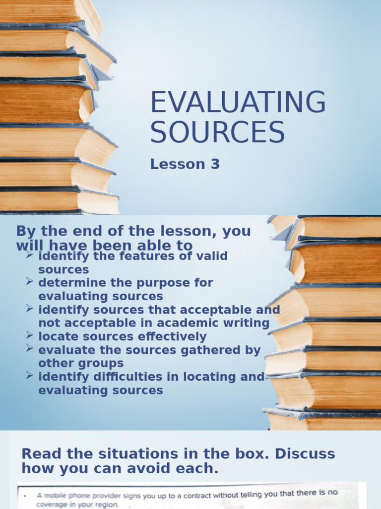 Evaluating Sources | PDF | Academic Journal | Science