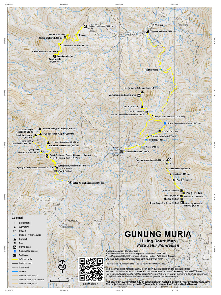 Peta Jalur Pendakian Gunung Muria | PDF