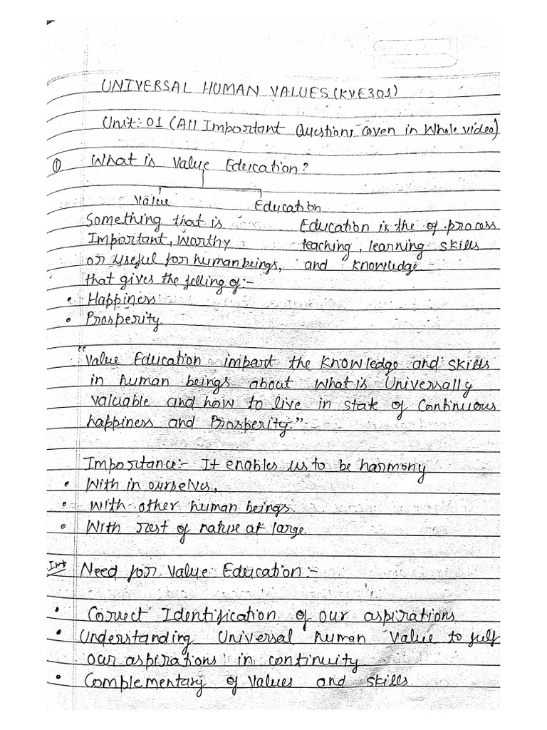 Universal Human Values 01 | PDF