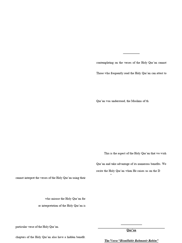 Benefits of Reading Surahs | PDF | Quran | Islam