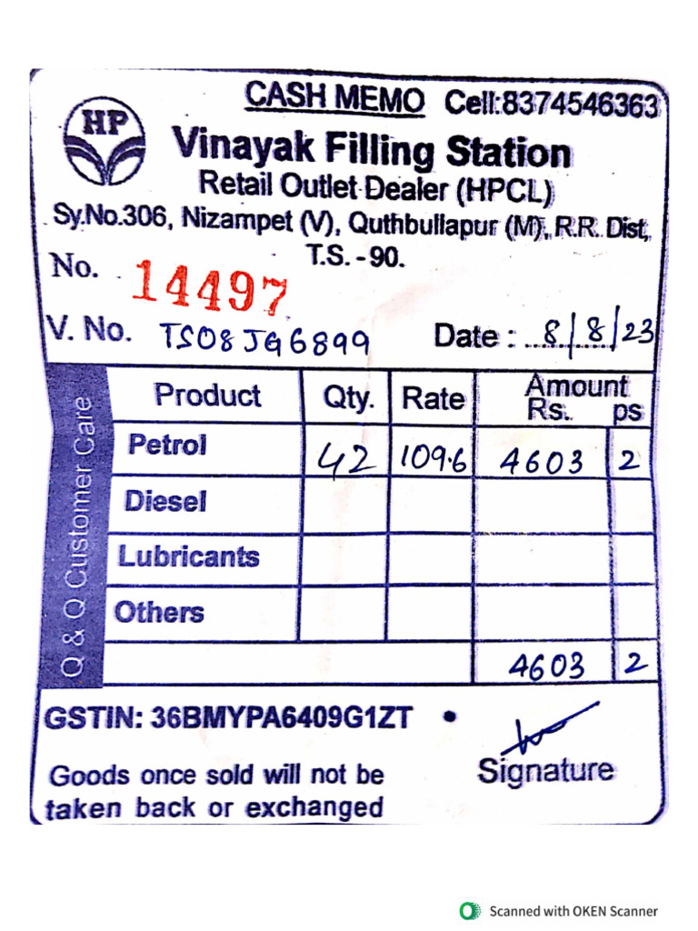Fuel Bill 14497 | PDF