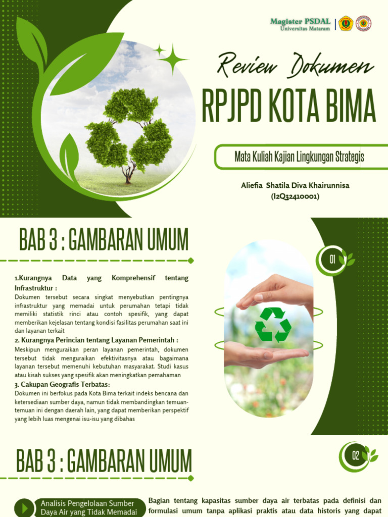 Klhs - Review RPJPD Kota Bima | PDF | Karier & Perkembangan | Bisnis