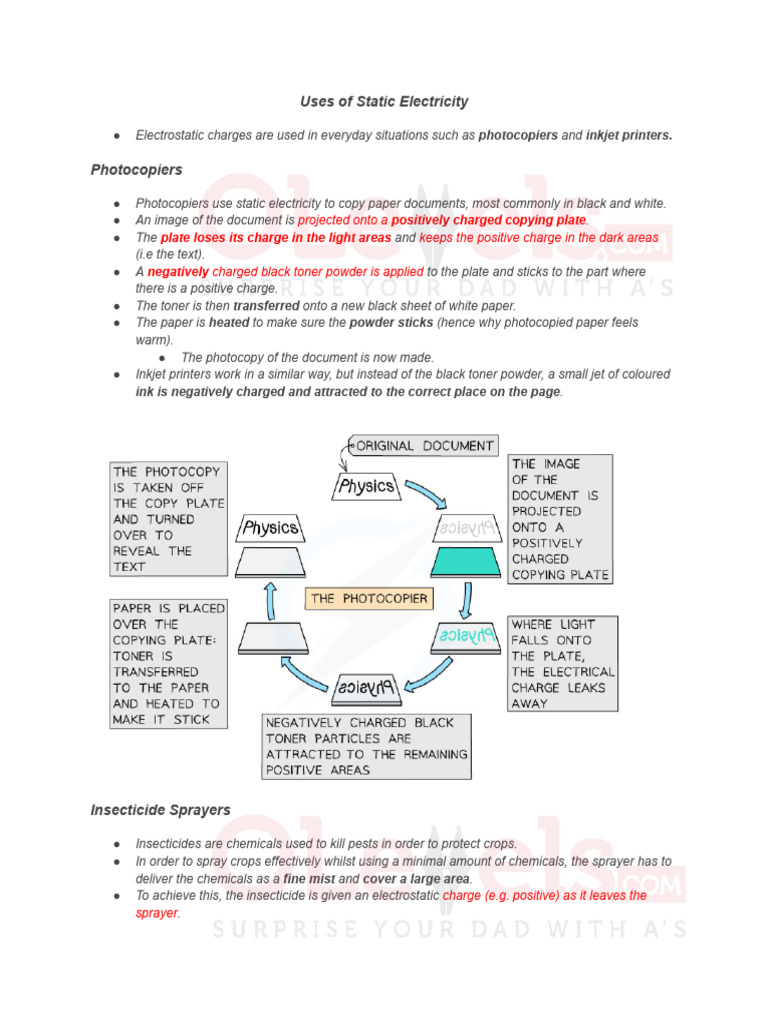 2526763b 3. Electric Charge Static Electricity p2 Notes - Edexcel Igcse ...