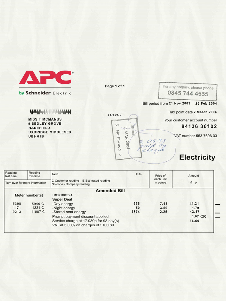 Uk Utility Bill 2 Uk Electricity Bill PSD Template - 5dfb4a11d585a ...