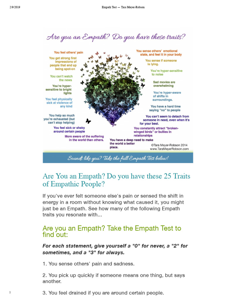Sander Empathy Empath Test T | PDF | Empathy | Emotions