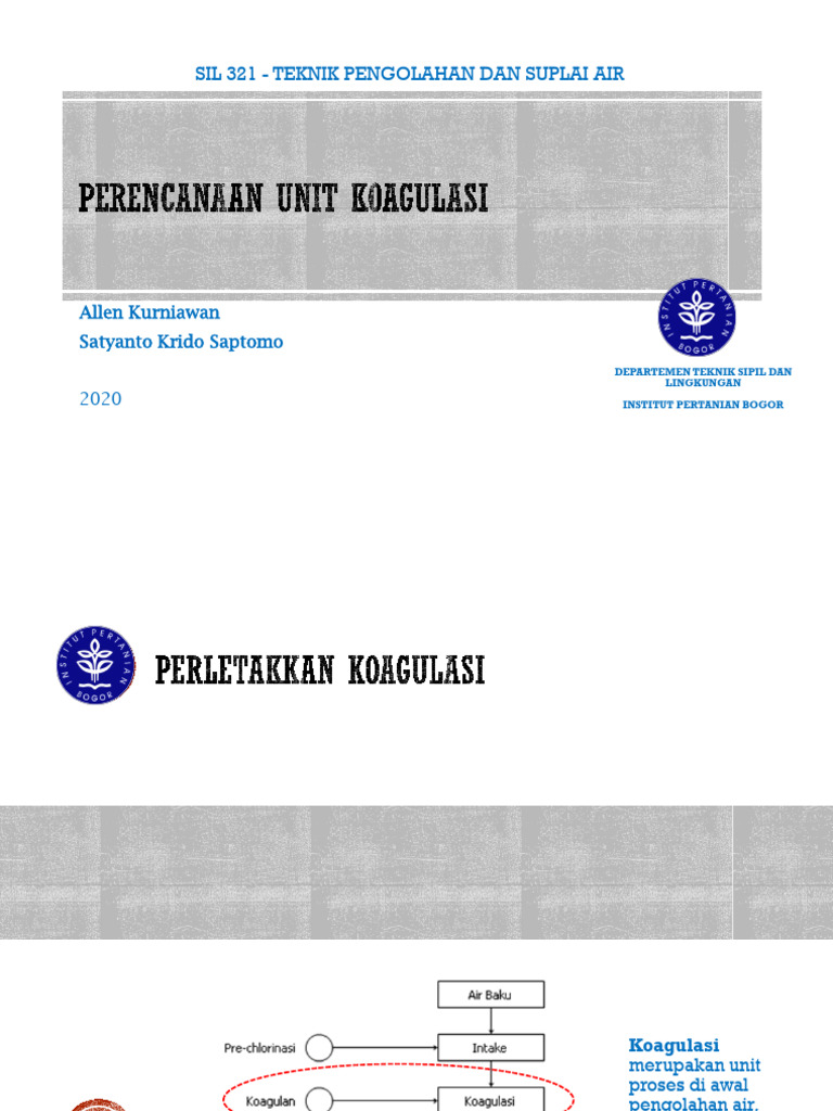 Perencanaan Unit Koagulasi Air | PDF