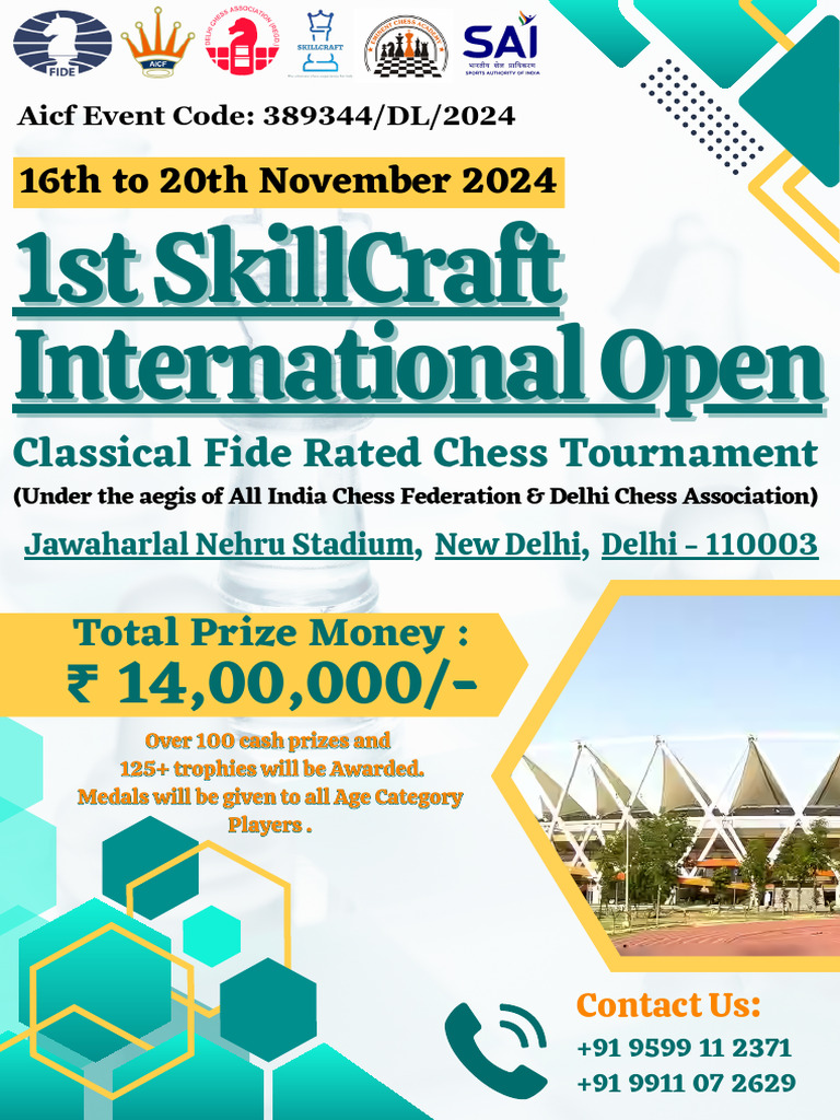 2024 SkillCraft Chess Open, Delhi | PDF | Chess