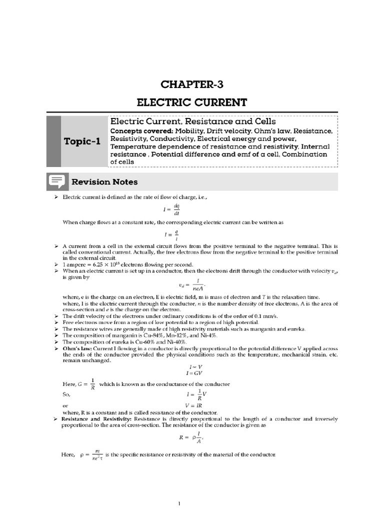 Electric Current | PDF