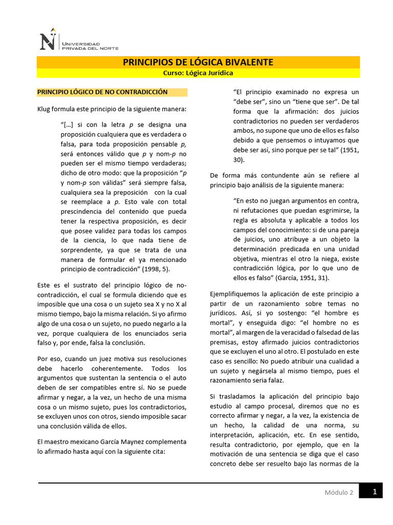 M2 Principios de Lógica Bivalente (21abr-28abr) | PDF | Proposición ...