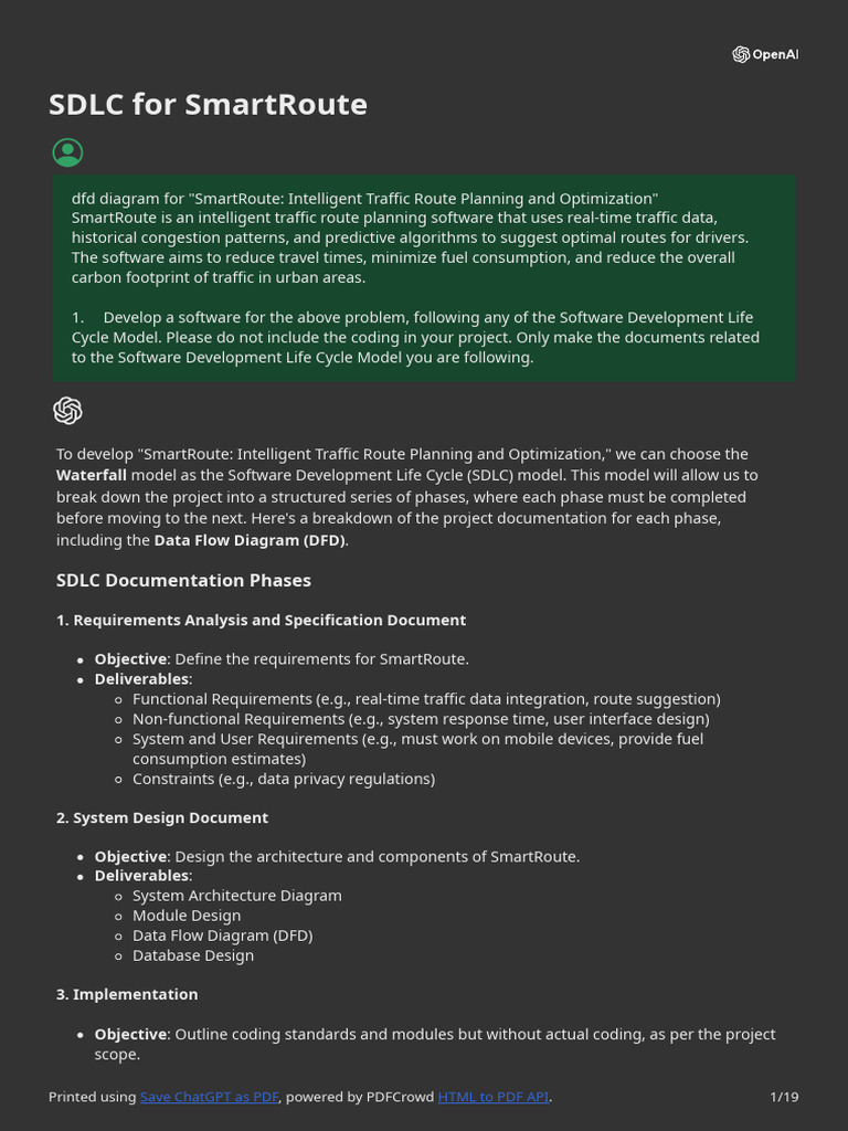 SDLC for SmartRoute | PDF | Computing | Information Technology
