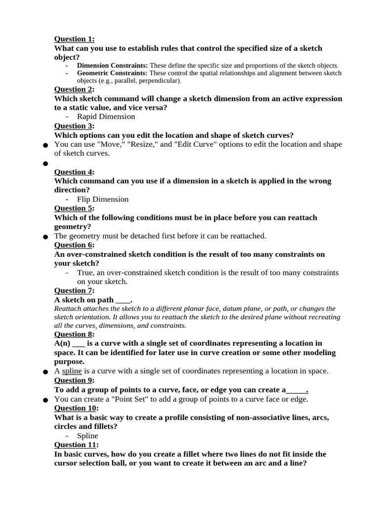 Question Bank CAD - Cam 1 | PDF | Dimension | Curve