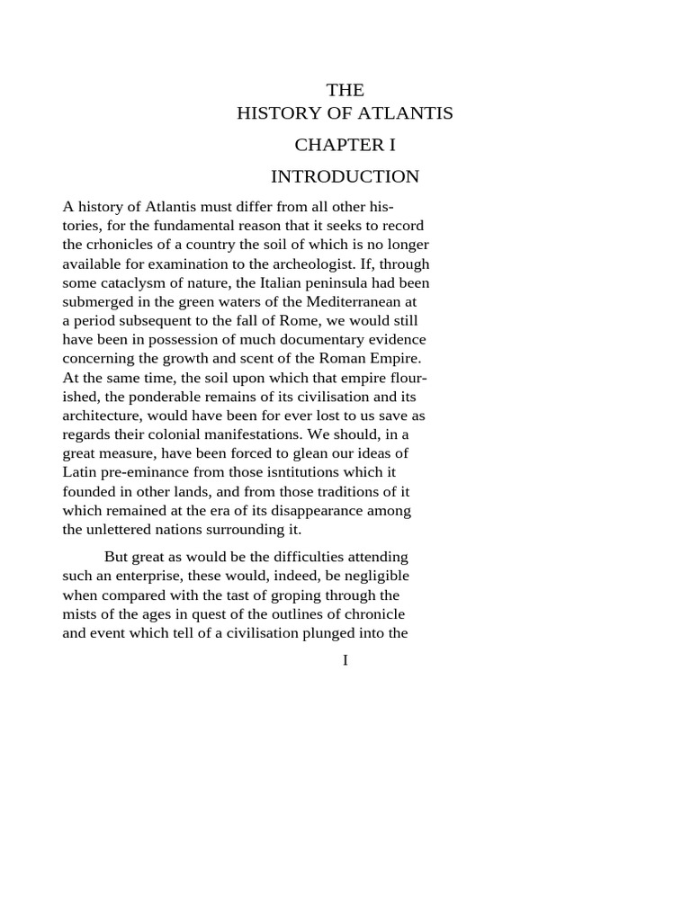 The History of Atlantis | PDF