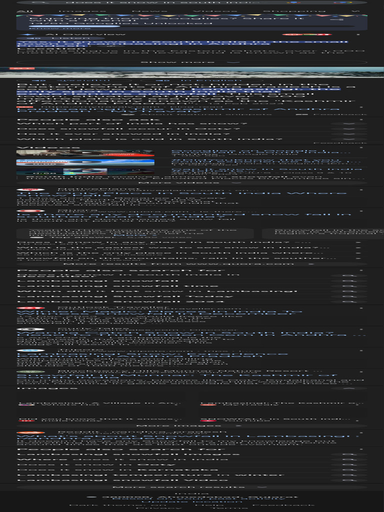 Lambasingi: Snowfall in South India | PDF | Snow | South India