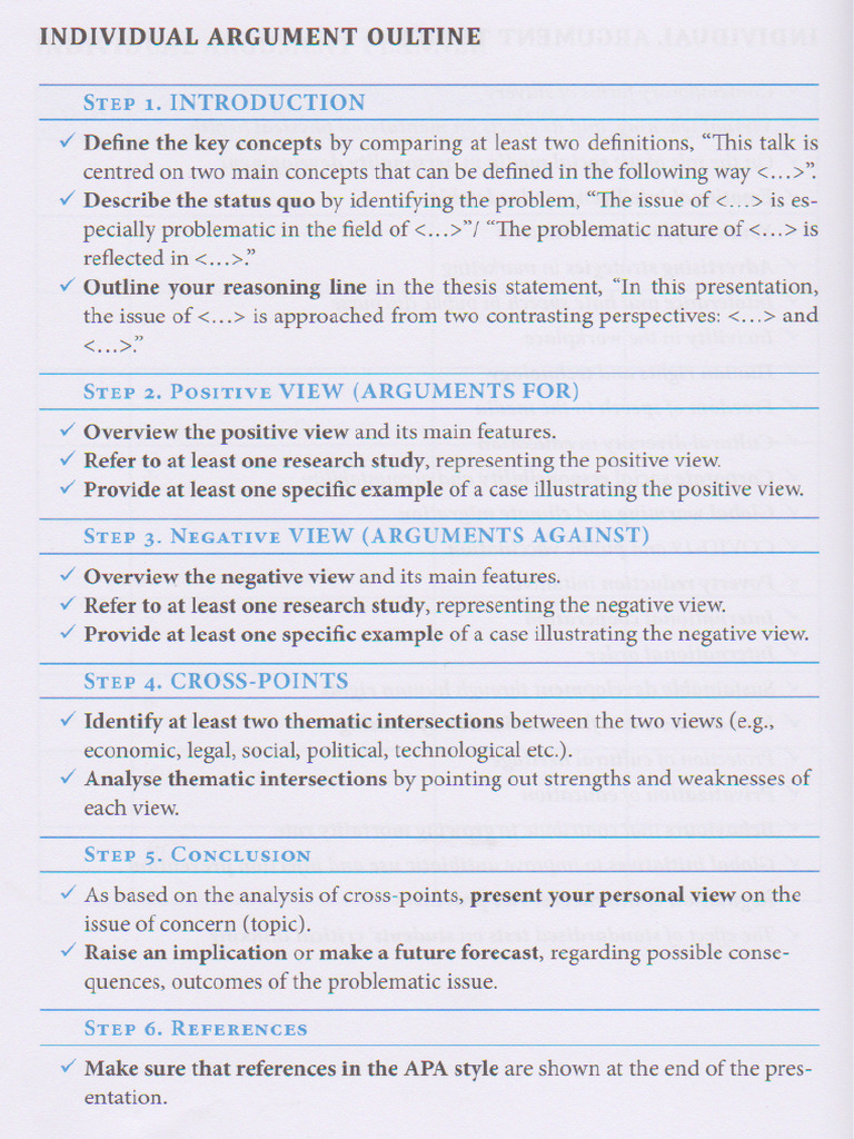 Individual Argument Outline | PDF