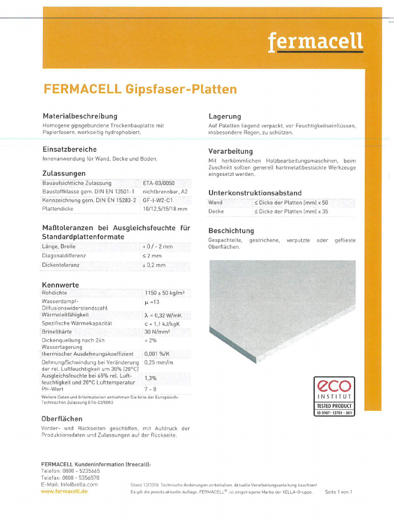 Fermacell Gipsplatten | PDF