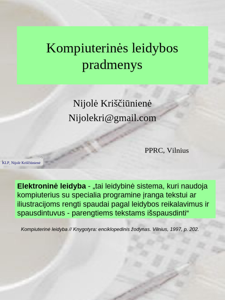 Leidyba 1 | PDF