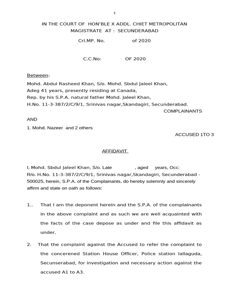 Jaleel SPA Rule 32 | PDF | Affidavit | Public Law