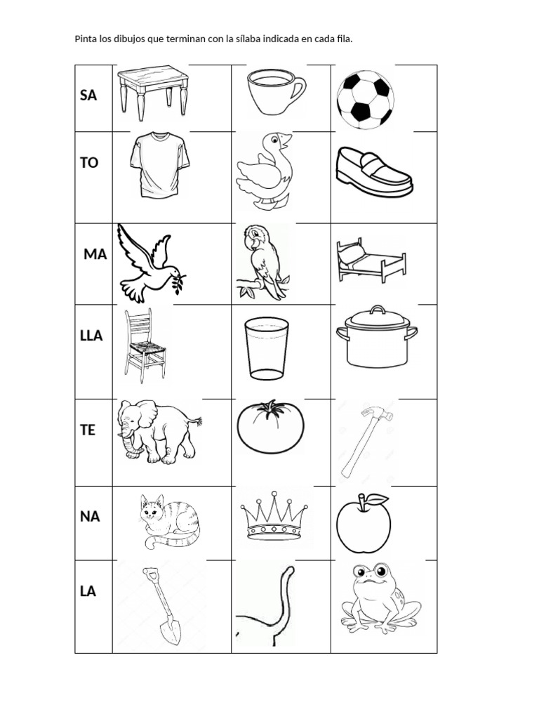 Conciencia de sílaba final | PDF