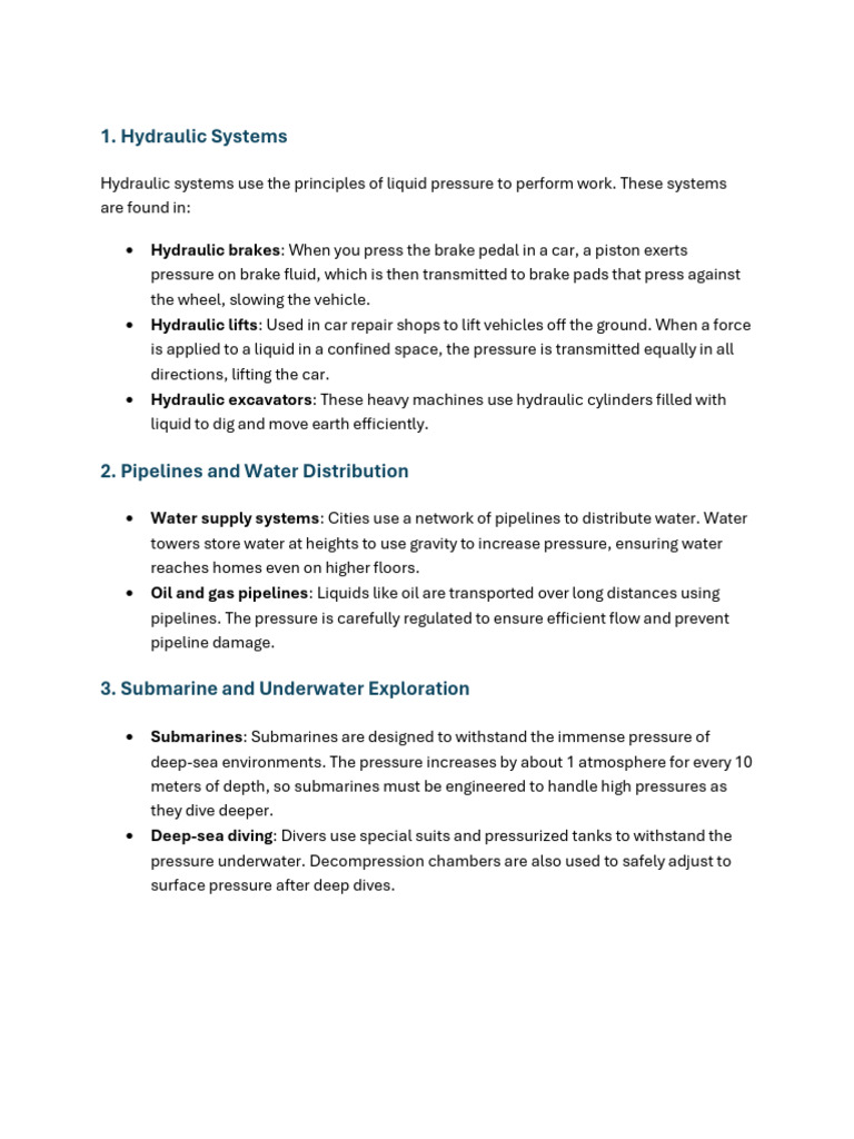 Document 1 | PDF | Pressure | Water