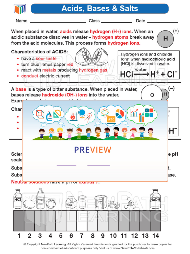 Activity Lesson Science Grade 7 Acids Bases and Salts 1 4 | PDF | Acid ...
