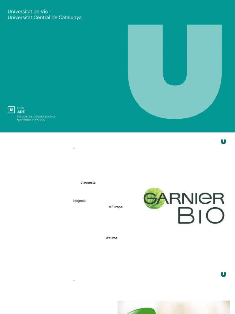 Simulació - Projecte de Màrqueting GARNIER | PDF
