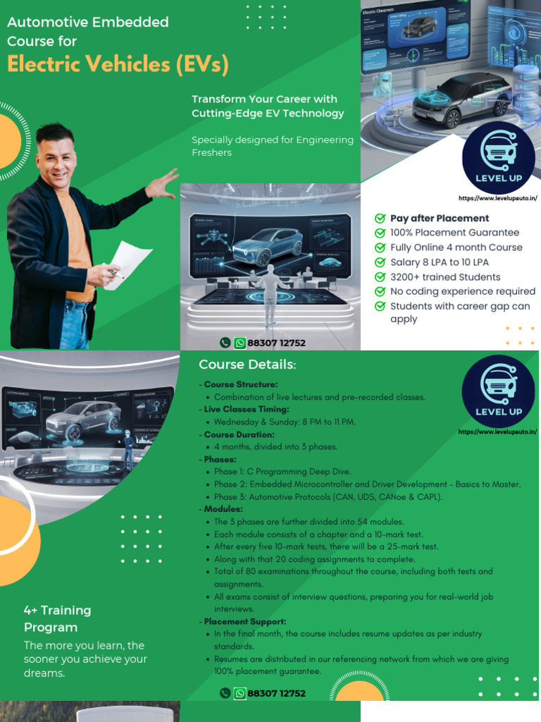 Automotive Embedded Course For EV Brochure | PDF | Vehicles