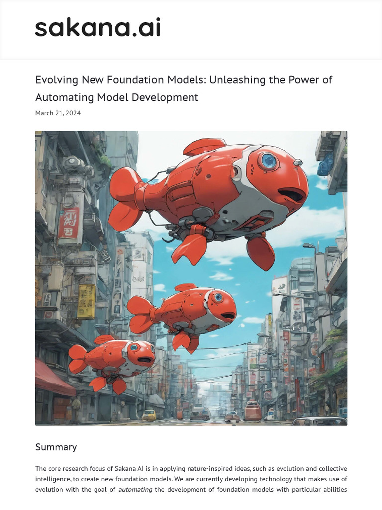 Evolving New Foundation Models Unleashing The Power of Automating Model Development | PDF ...