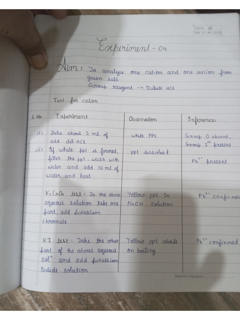 Chem Exp 4 To 10 | PDF