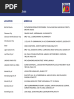 Post Office Branches: Location Address | PDF | Metro Manila | Manila