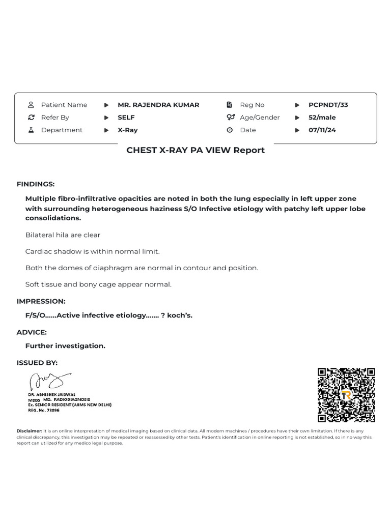 Mr. Rajendra Kumar 52y | PDF