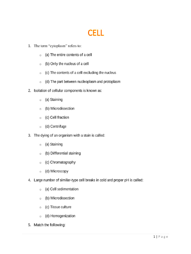 Cell | PDF