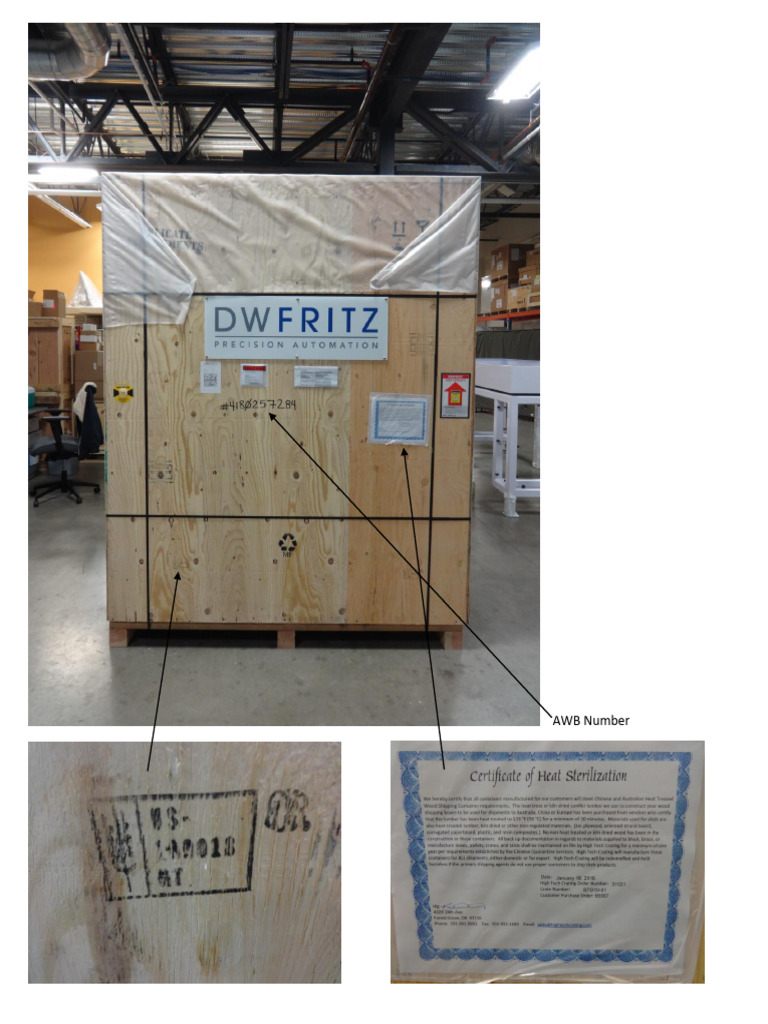 Crate With IPPC Mark and HT Certificate | PDF