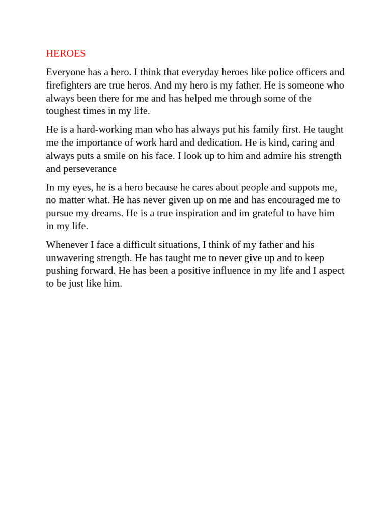My Father: An Everyday Hero | PDF | Self-Improvement | Poetry