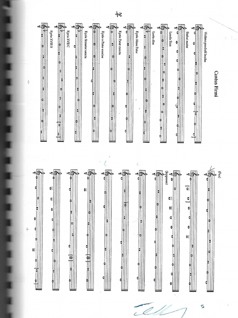 Cantus Firmi 1 | PDF