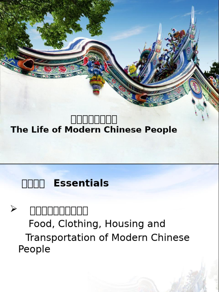 Modern Life of Chinese People | PDF | Chinese Cuisine