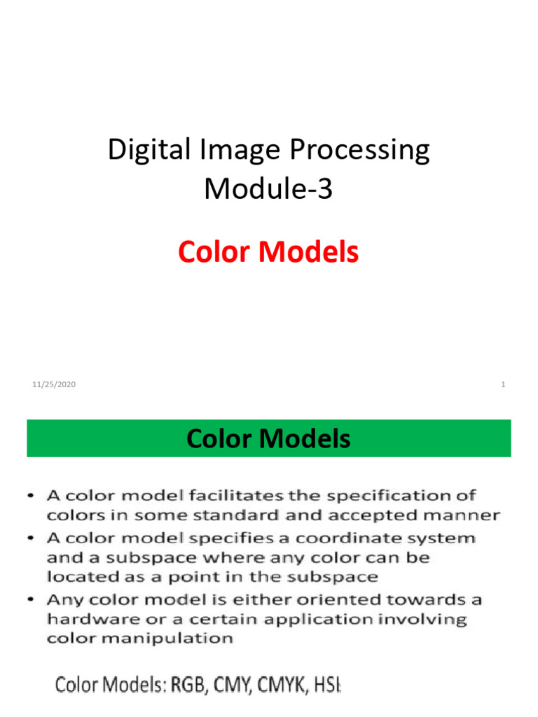 Overview of Color Models in Imaging | PDF | Art