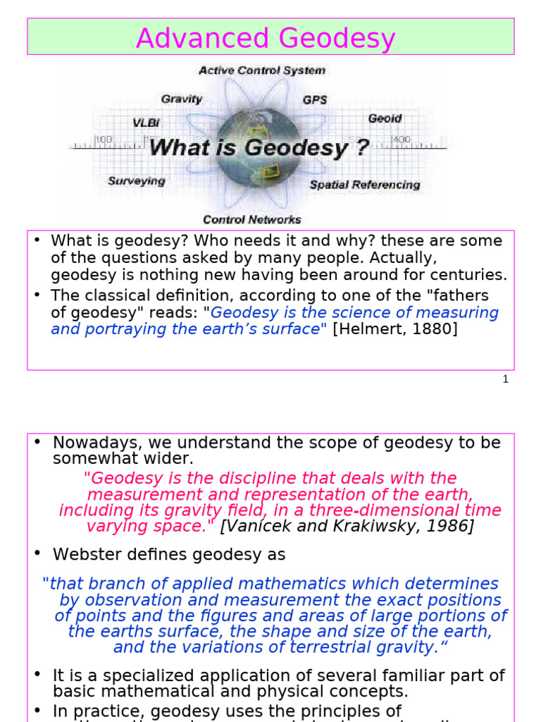 Advanced Geodesy - 2chapter One | PDF | Geodesy | Science