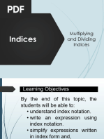 Dividing Indices Explained | PDF | Arithmetic | Mathematics