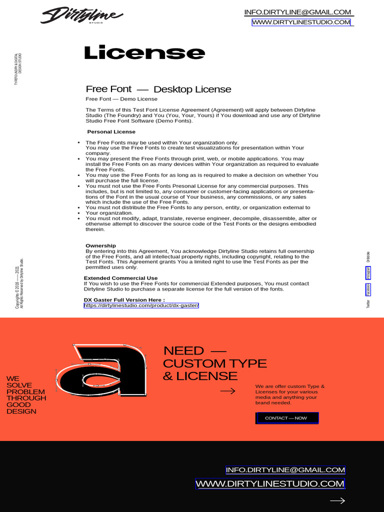 Dirtyline Studio EULA | PDF | License | Application Software