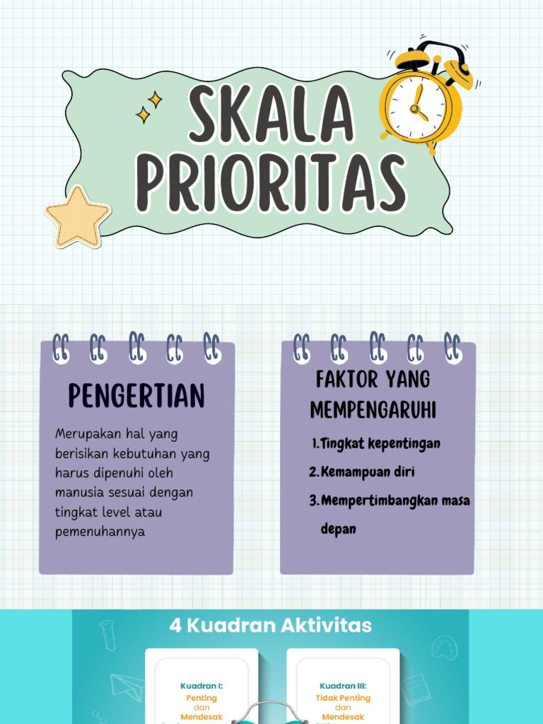 Skala Prioritas - Motif Ekonomi | PDF